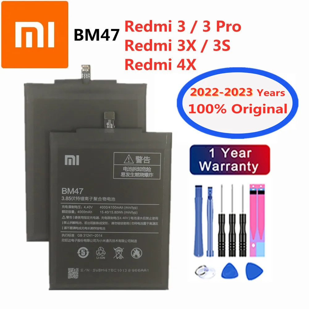 New-BM47-Original-Phone-Battery-For-Xiaomi-Redmi-3-Pro-Hongmi-3S-3X-4X ...