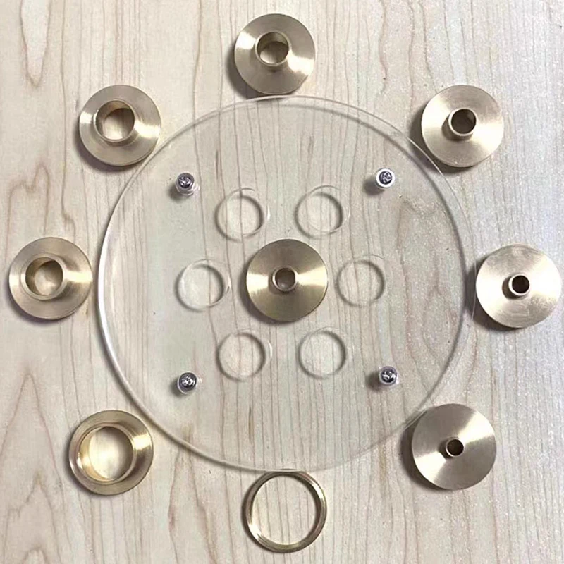 Electric-Router-Round-Base-Plate-10PCS-Brass-Router-Template-Guide ...