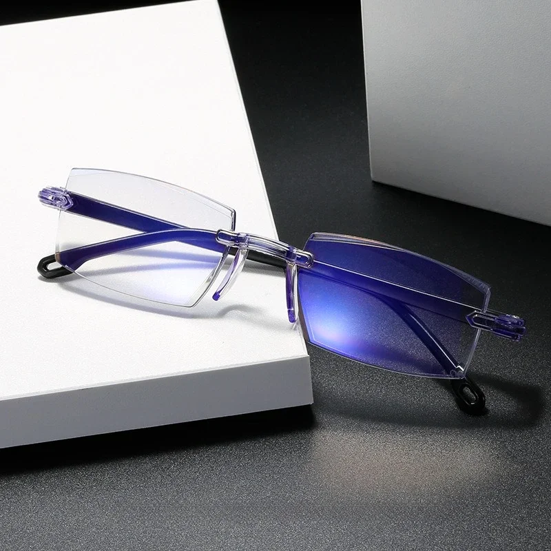 Zilead-Rimless-Myopic-Glasses-Women-Men-Anti-blue-Light-Prescription ...