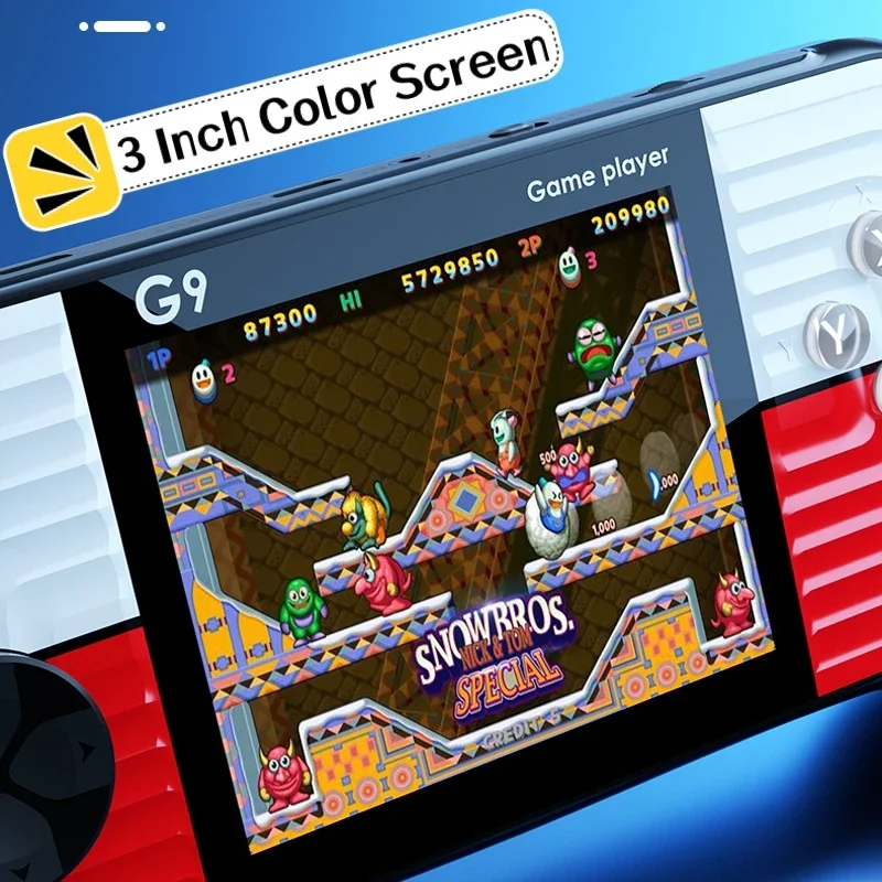 G9 3.0 inch Nostalgic Handheld Game Console 666 Free Games 8 bit Mini ...