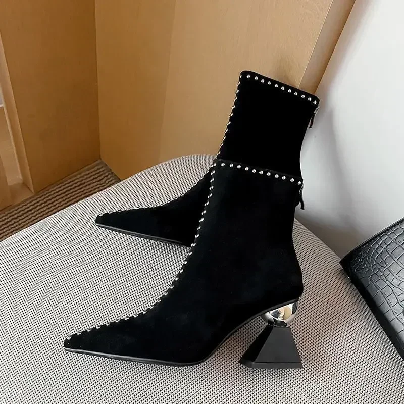 2024 botines poco profundos para primavera y otoño para mujer, Punk ...