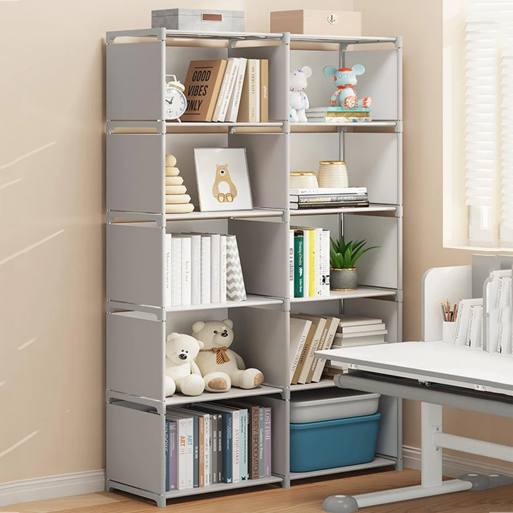 Stackable-Bookshelf-Multi-layer-Portable-Wardrobe-Square-Storage-Rack ...