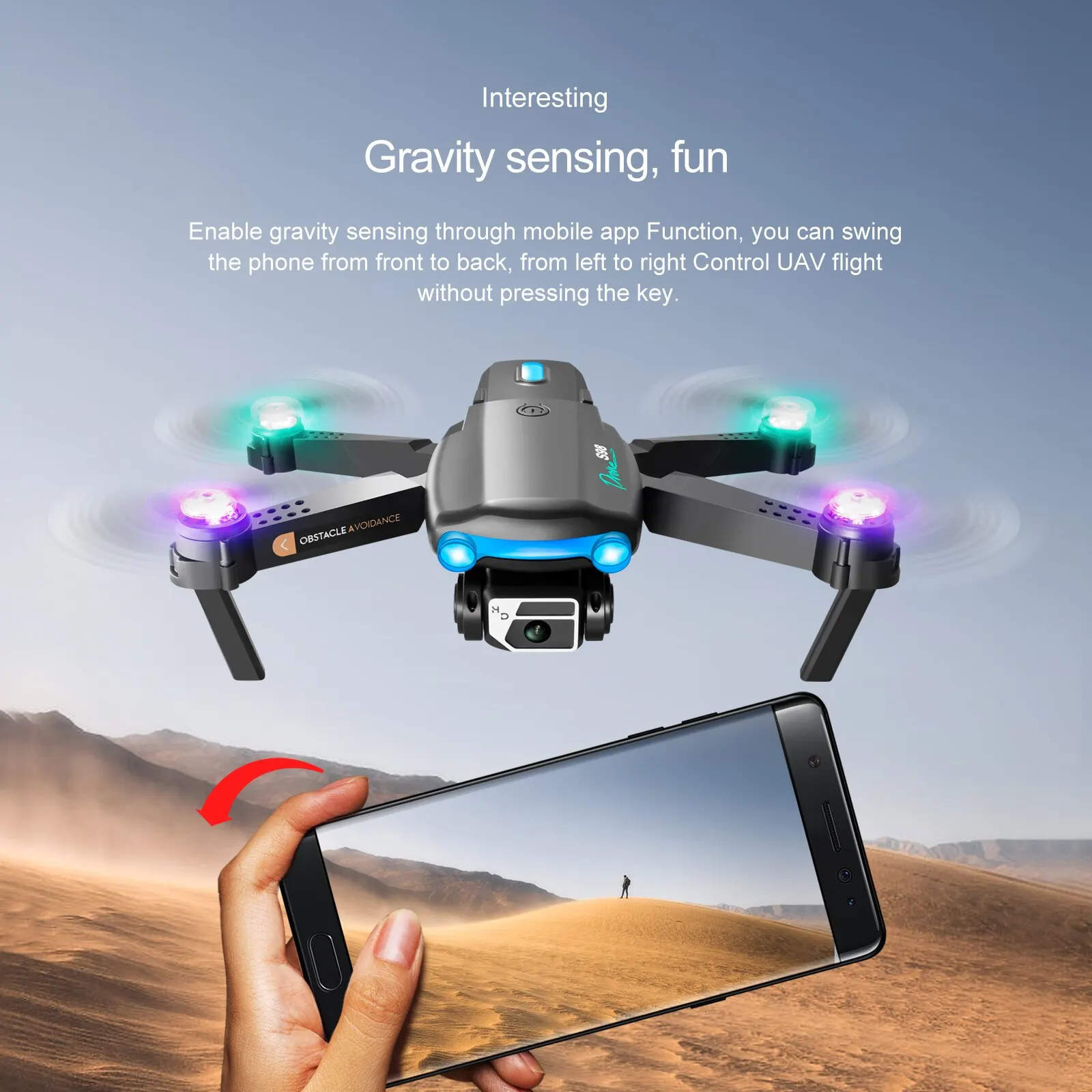 Drone S98 avec éclairage haute définition pour enfants, caméra pour ...