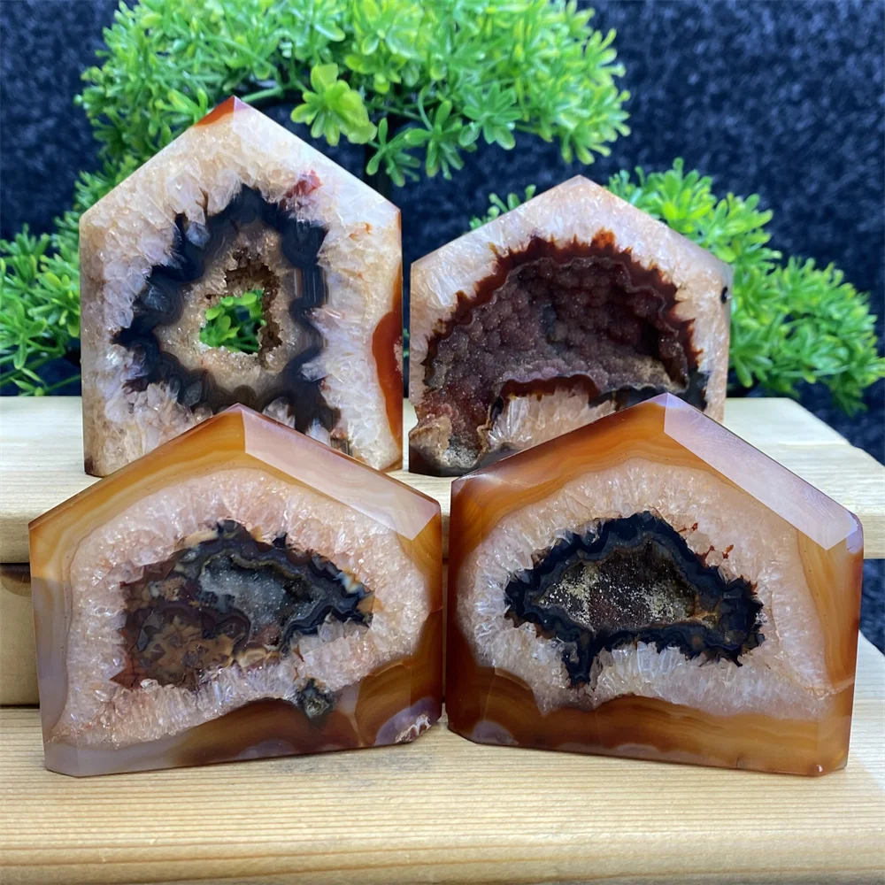 Natural-Red-Agate-Geode-Crystal-Flame-Free-Form-Quartz-Stone-Carving ...