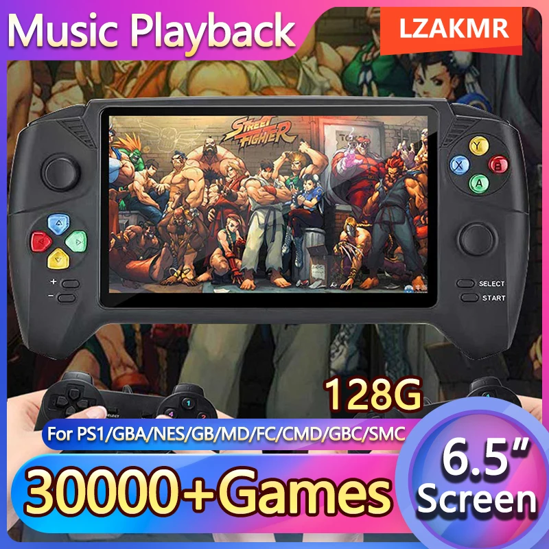 2023-NEW-RS08-Retro-Arcade-128G-Game-Card-30000-Games-Console-6-5-HD ...