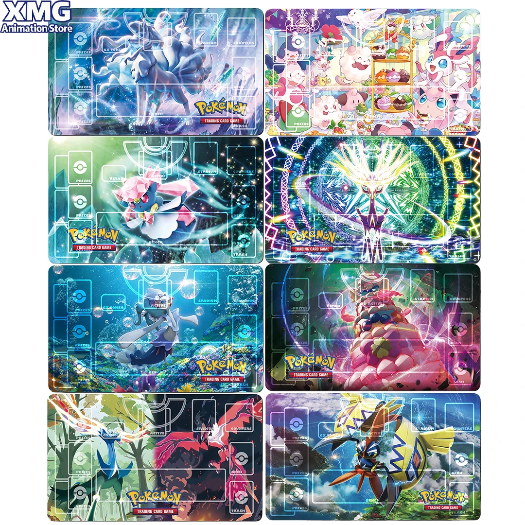 15 Styles 600*350*2MM Diy Pokemon Play Mat - Gardevoir Zacian Ninetales ...