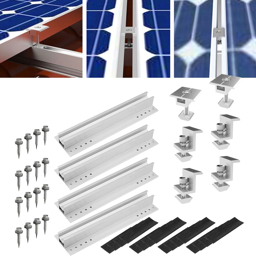 Solar Panel Module Aluminum Bracket Rail Trapezoidal Sheet 30cm ...
