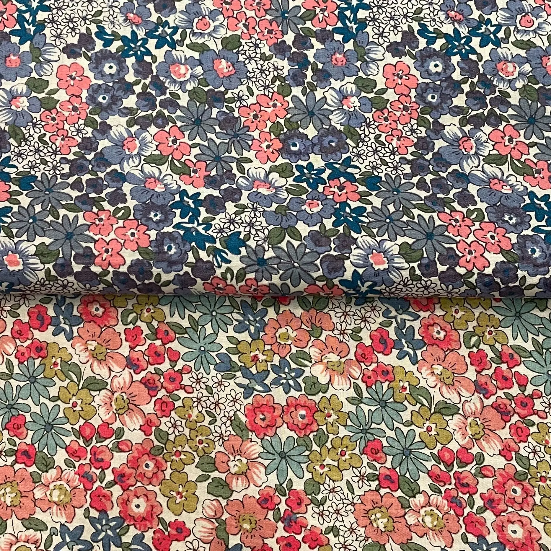Libby Red Flowers and Plants100% Pure Cotton 40S Like Liberty Fabric ...