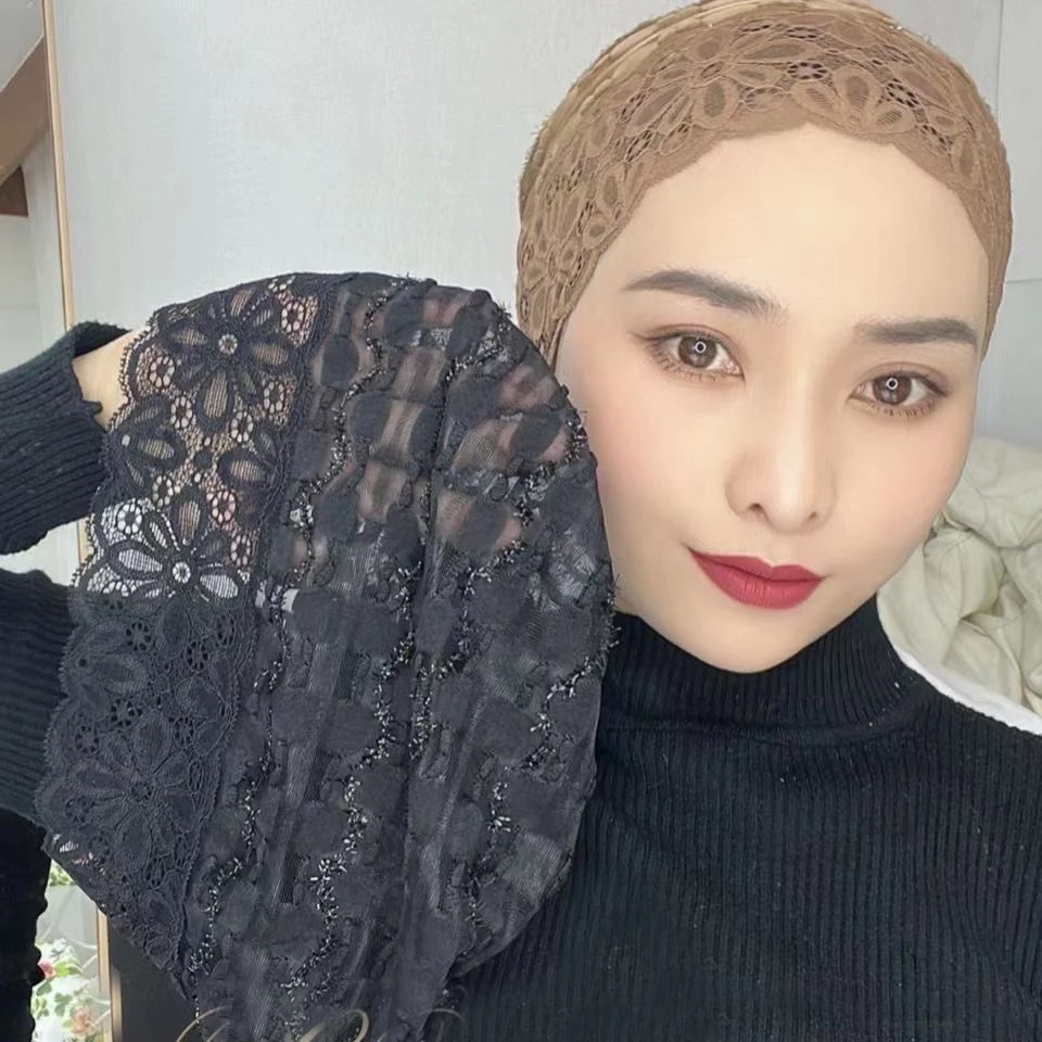 Summer-Breathable-Lace-Under-Scarf-Cap-Muslim-Inner-Hijab-Caps-Islamic ...