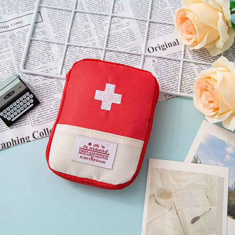 Mini sac à médicaments portable,trousse de premiers soins de voyage,sac de rangement,trousse de ...
