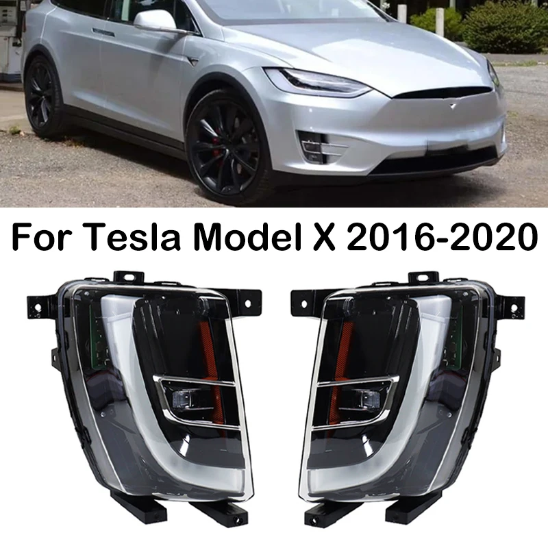 For Tesla Model X 2016-2020 US/EU Version LED Front Bumper Daytime ...