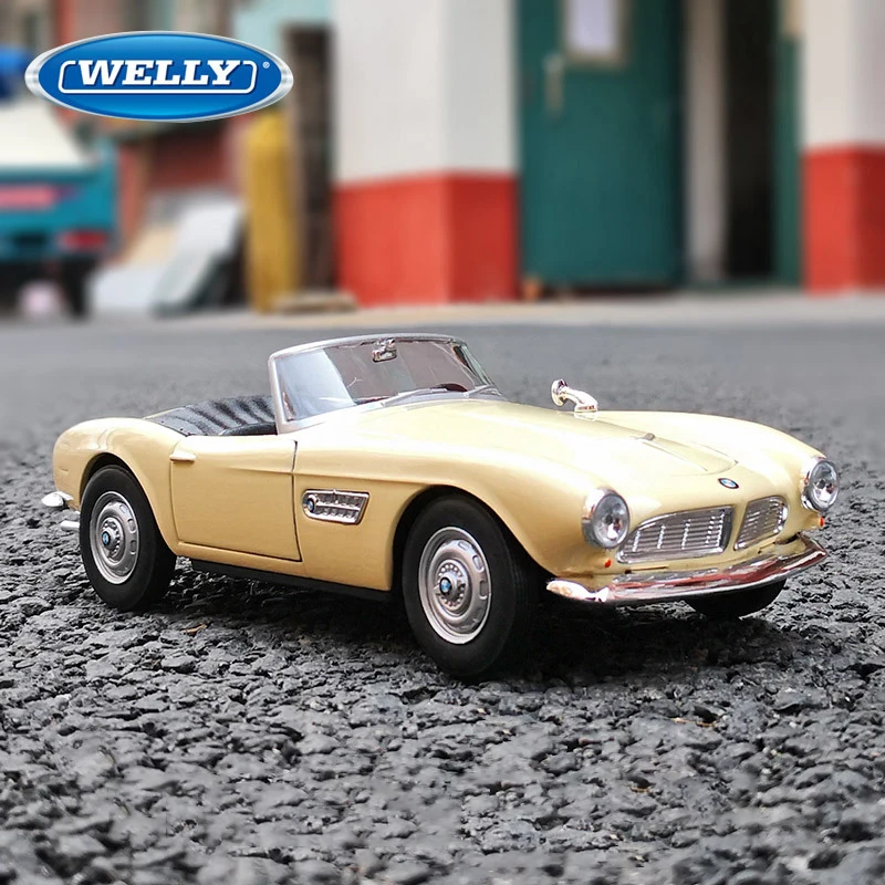 WELLY-1-24-BMW-507-Convertible-BMW-507-Soft-Top-1956-Alloy-Car-Model ...