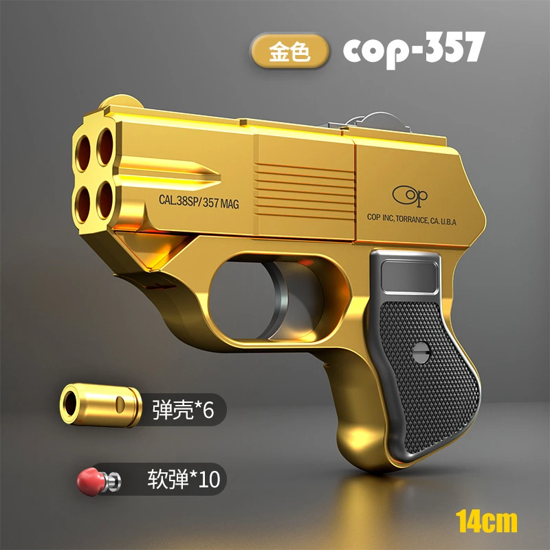 COP 357 Pistol Soft Bullet Shell Ejection Toy Gun Continuous Shooting ...