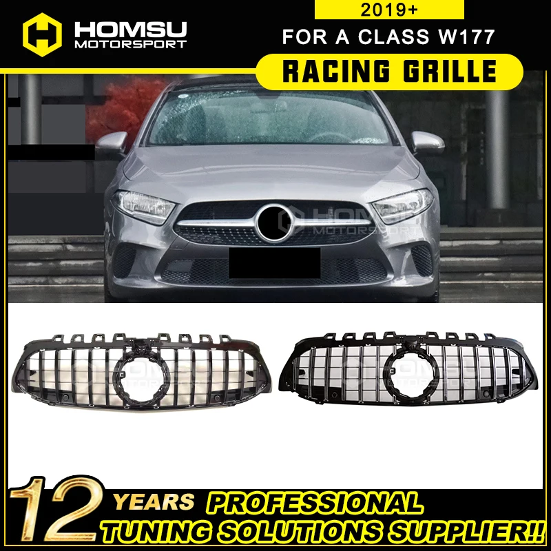 2019+ A class V177 A177 Gt Grille with camera hole Front Bumper Grille ...