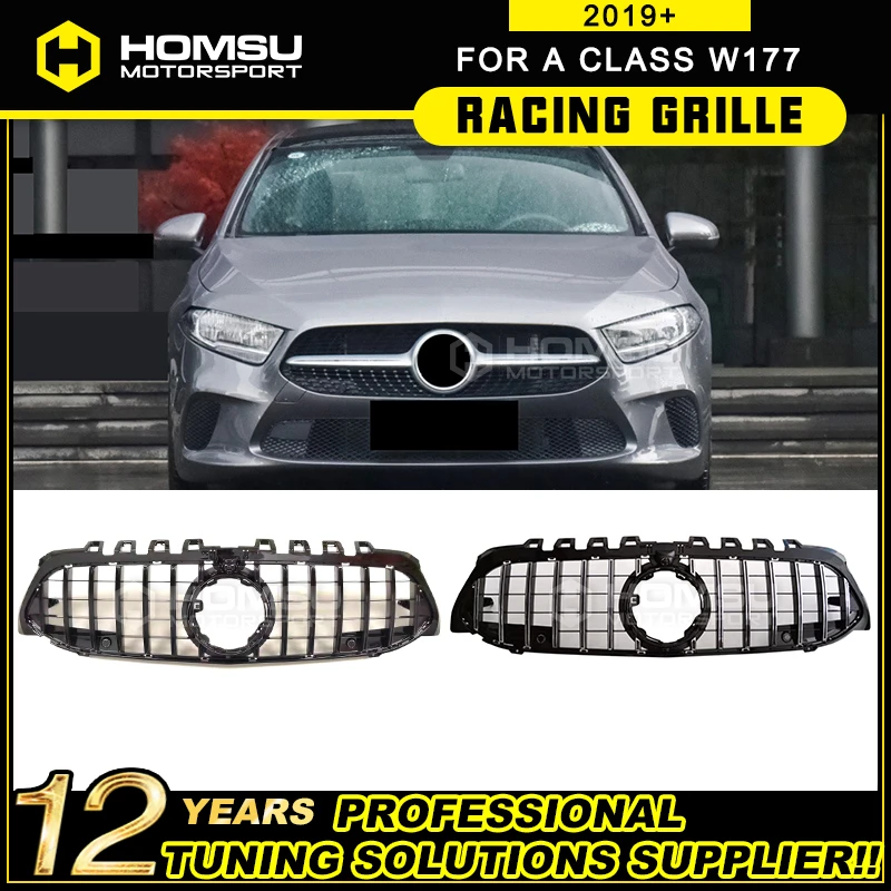 2019+ A class V177 A177 Gt Grille with camera hole Front Bumper Grille ...