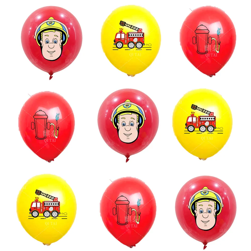 15pcs-Fire-Truck-Balloons-Tower-Kit-Red-Figure-Balloon-for-Kids ...