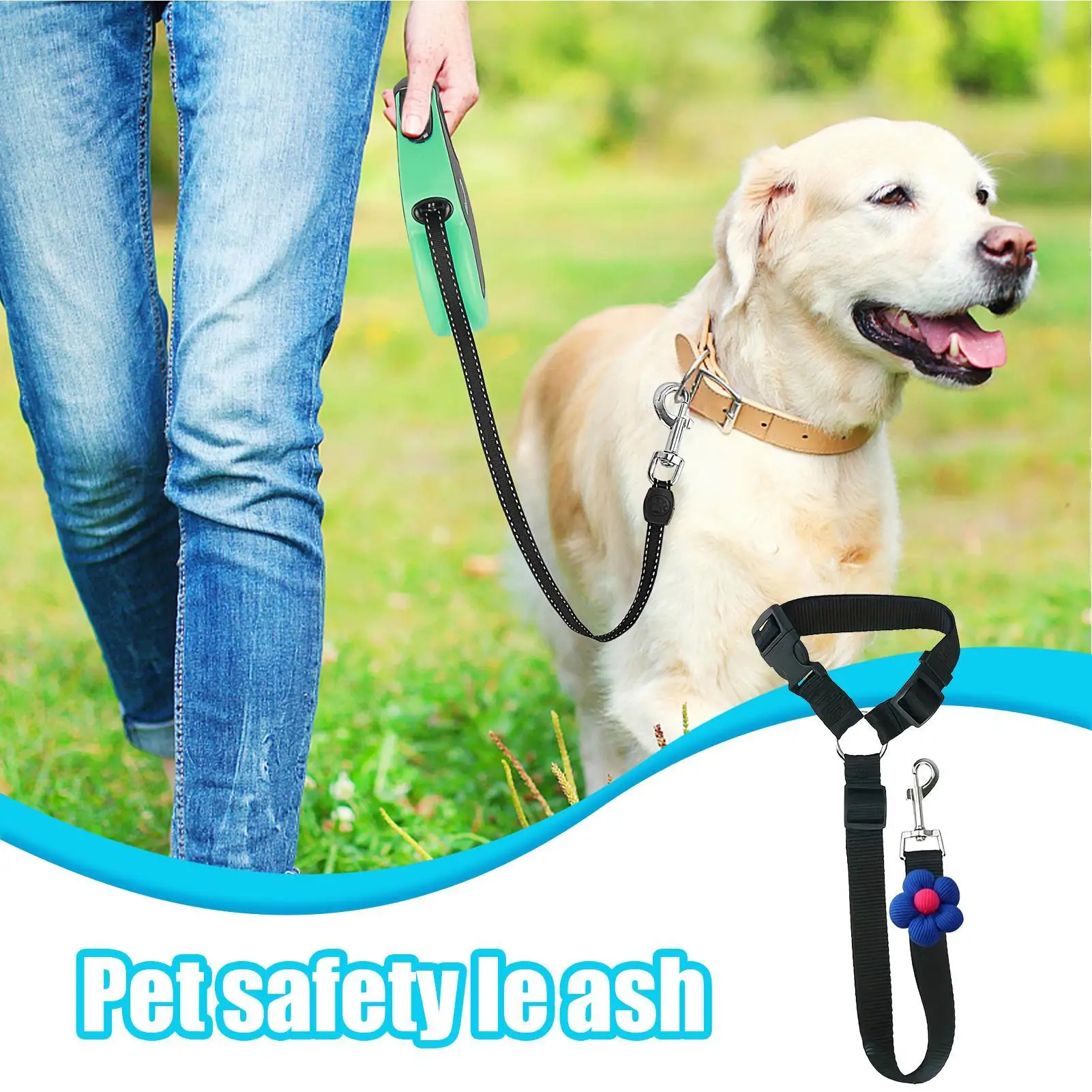 Dog Seatbelt Harness For Car Heavy-Duty Retractable Safety Rope Vehicle ...