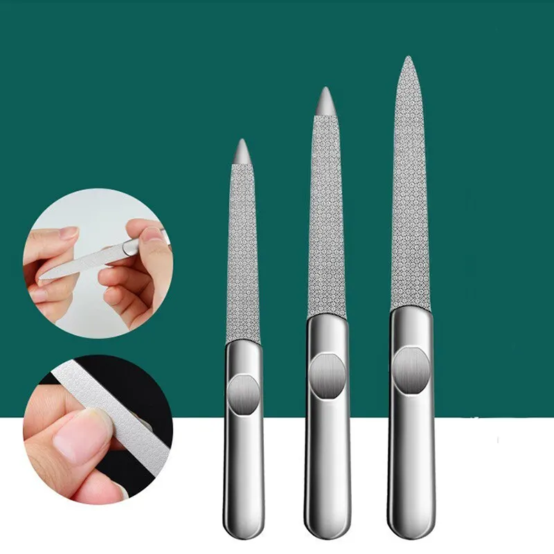 Mix-3-Size-Nail-File-Stainless-Steel-Professional-Exfoliating-Double ...