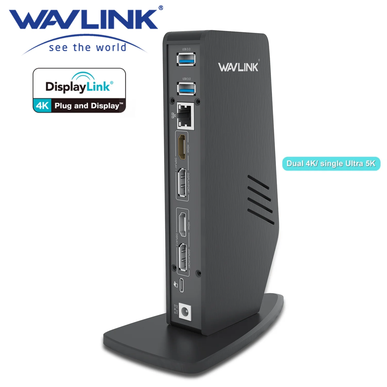 Wavlink Universal Laptop Docking Station USB-C Displaylink 4K Ultra HD ...
