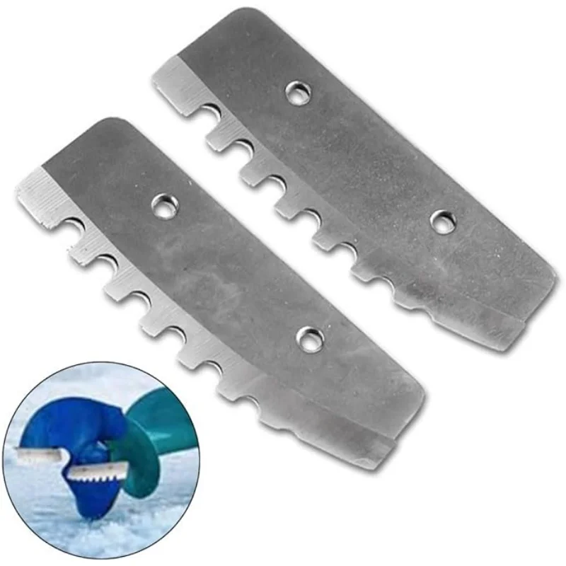 2pcs Ice Auger Blades, 8 inches Replacement Auger Blades, Stainless ...