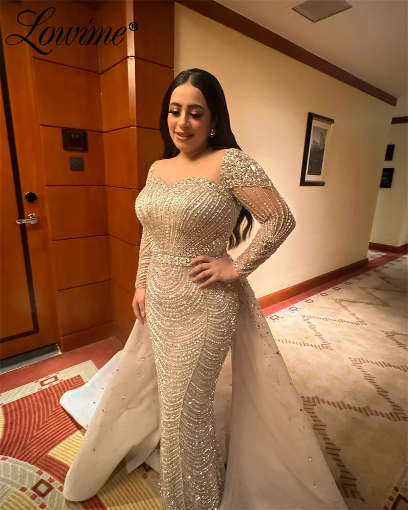 Arabia-Beaded-Crystals-Evening-Dress-With-Detachable-Skirt-Plus-Size ...