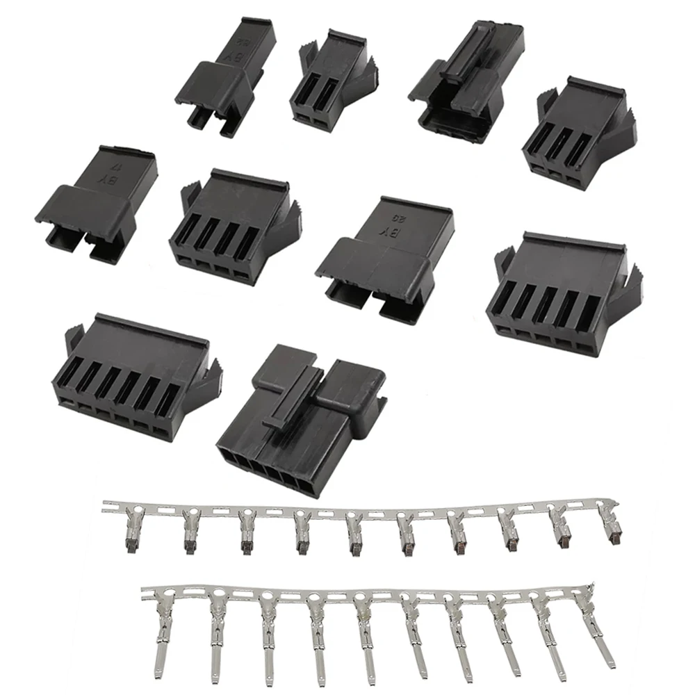 100sets Jst Sm2.54 2/3/4/5/6/7/8 Pin Wire Connectors 2.54mm Pitch Sm ...