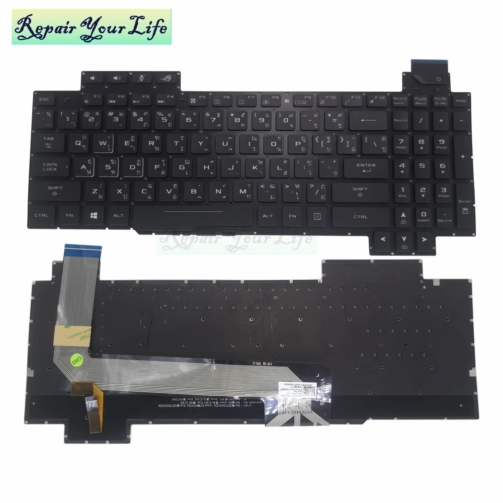 Latin Spanish Keyboard Backlight For ASUS ROG GL703 GL703GS GL703GM ...