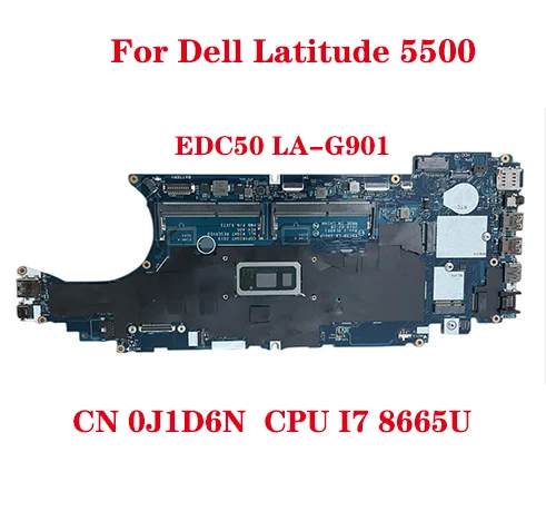 EDC50 LA-G901P for Dell Latitude 5500 Laptop Motherboard CN 0J1D6N ...