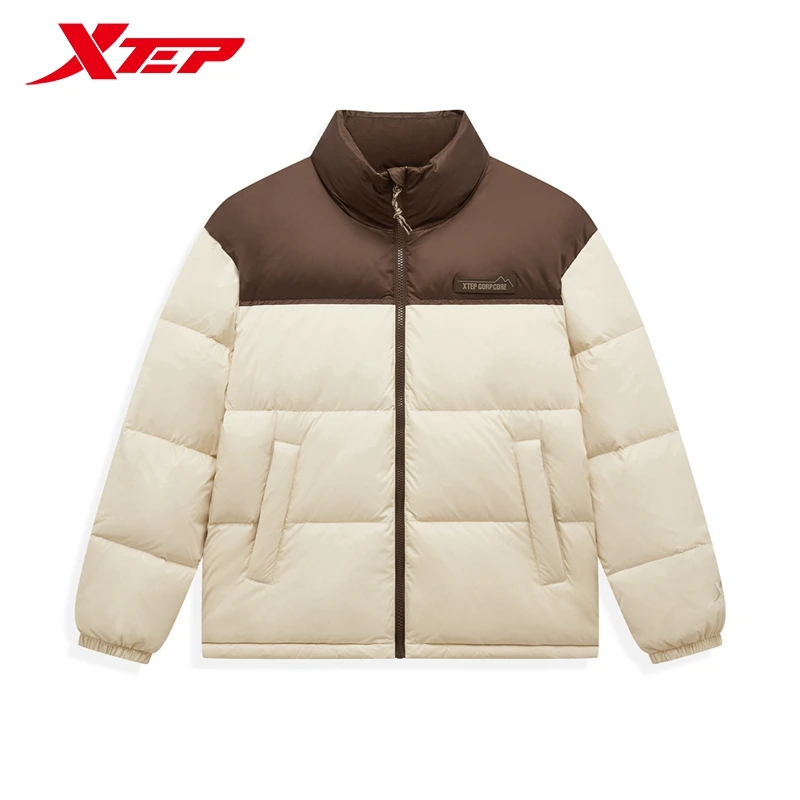 Xtep Down Jacket For Men And Women Winter Warm Soft Coat Trendy Retro ...