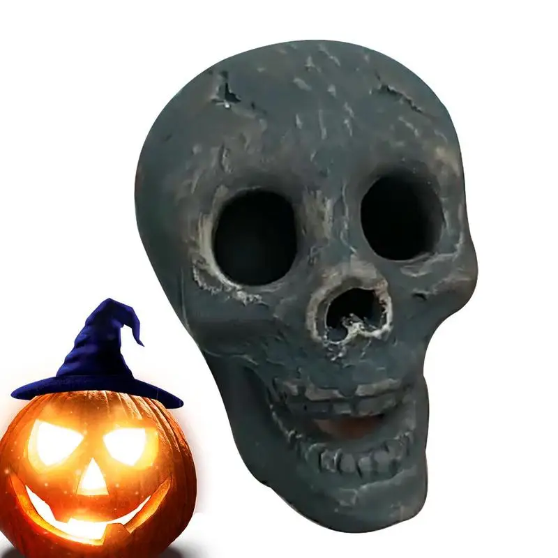 Halloween-Fire-Pits-Skulls-Ceramic-Skeleton-Head-Home-Decor-Reusable ...