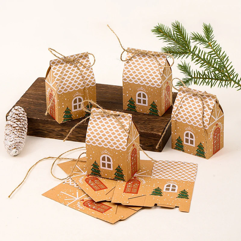 5Pcs-Christmas-House-Shape-Packaging-Box-Cookie-Candy-Storage-Case-Xmas ...