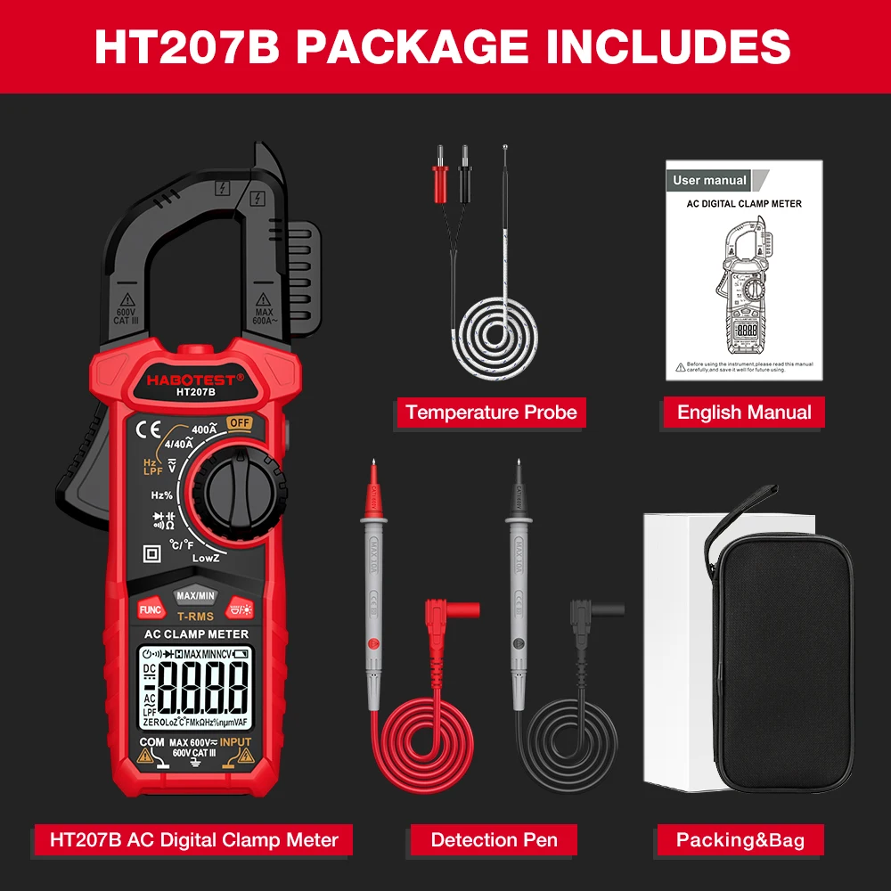 HABOTEST HT207 Digital Clamp Meter
