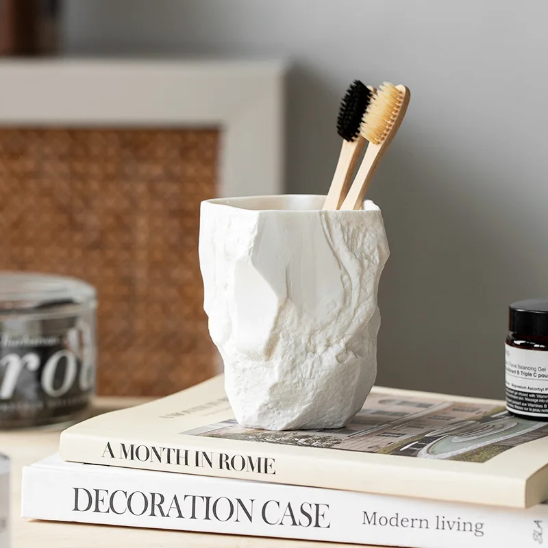 Nordic-Ins-Toothbrush-Mug-Ornaments-Bedroom-Bathroom-Stone-Ceramic-Wash ...