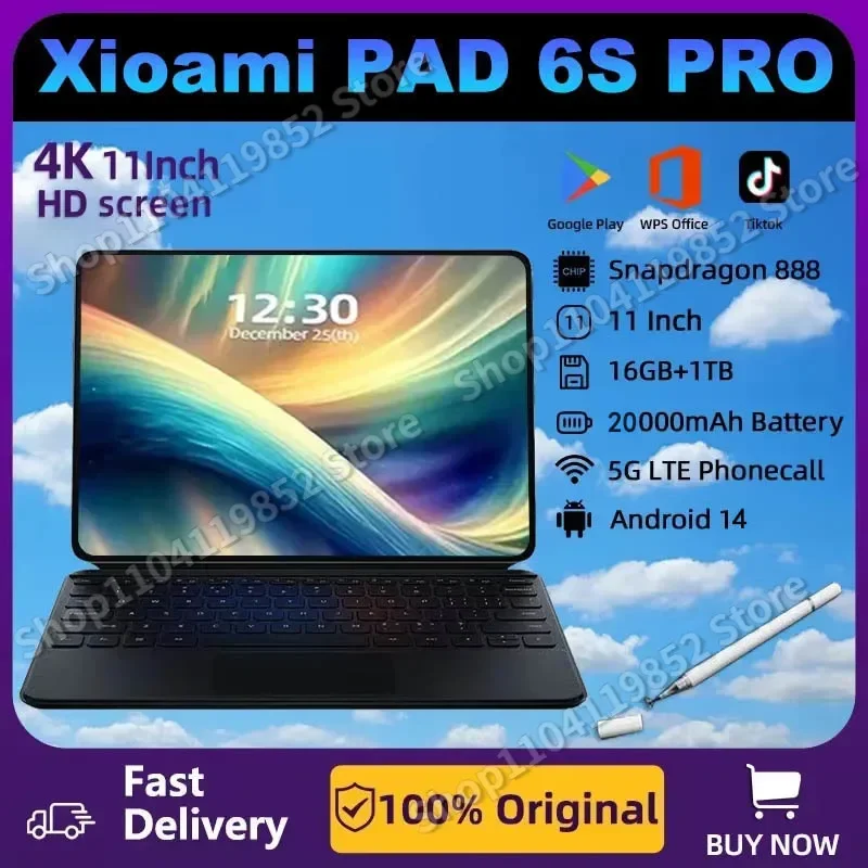 Pad-Original-6S-Pro-Tablet-Android-11-Polegada-HD-4K-14-16GB-1TB ...