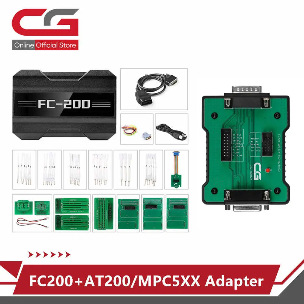 CG FC200 ECU Programmer Full Version with AT200 Adapters Plus MPC5XX ...