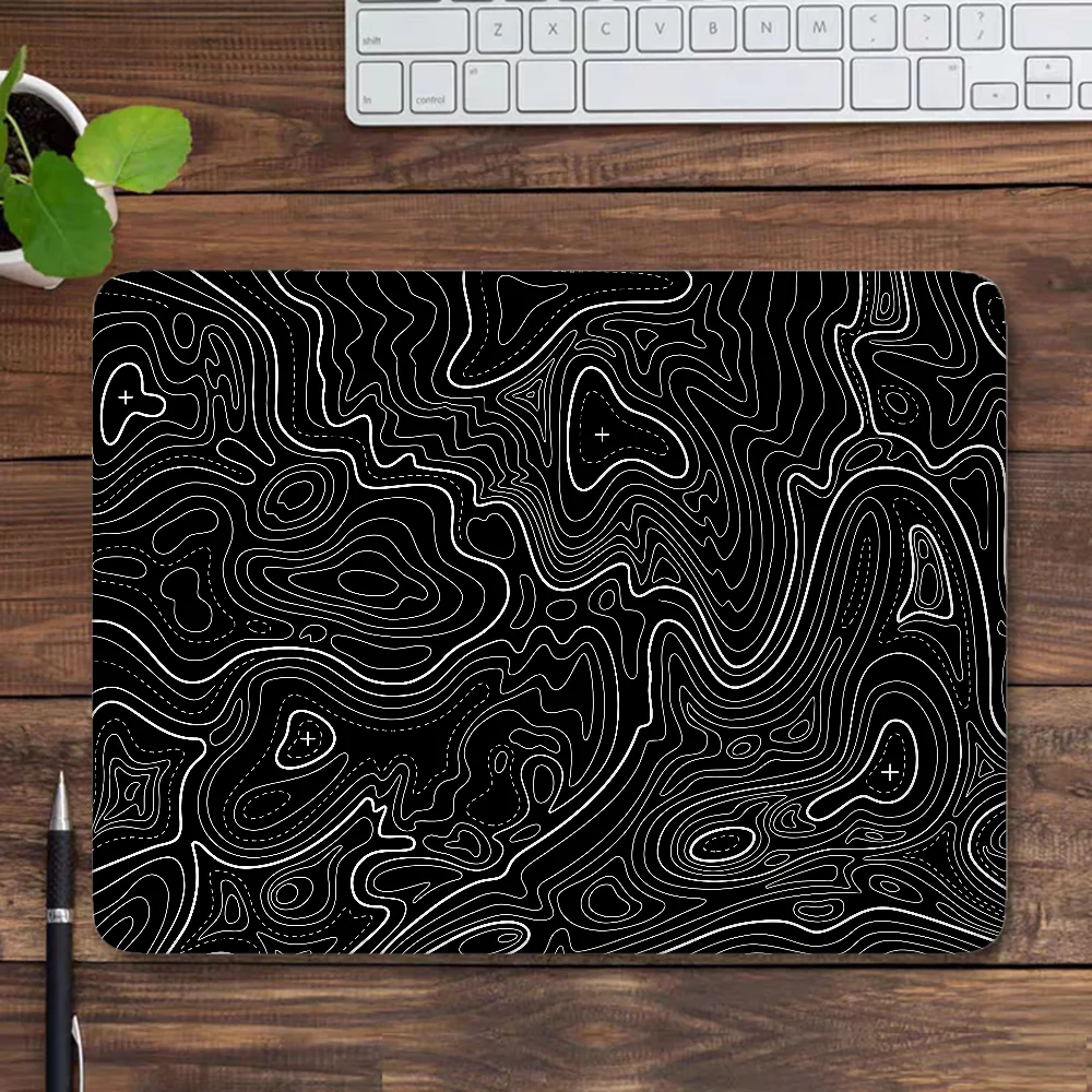 Black-line-Mousepad-Small-Contour-Design-Pc-Gamer-Mouse-Pad-Gaming ...