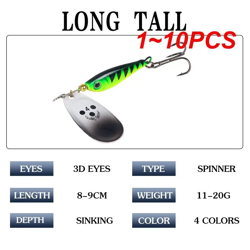 1-10PCS-Rotating-Metal-Spinner-Fishing-Lures-11g-15g-20g-Sequins-Iscas ...