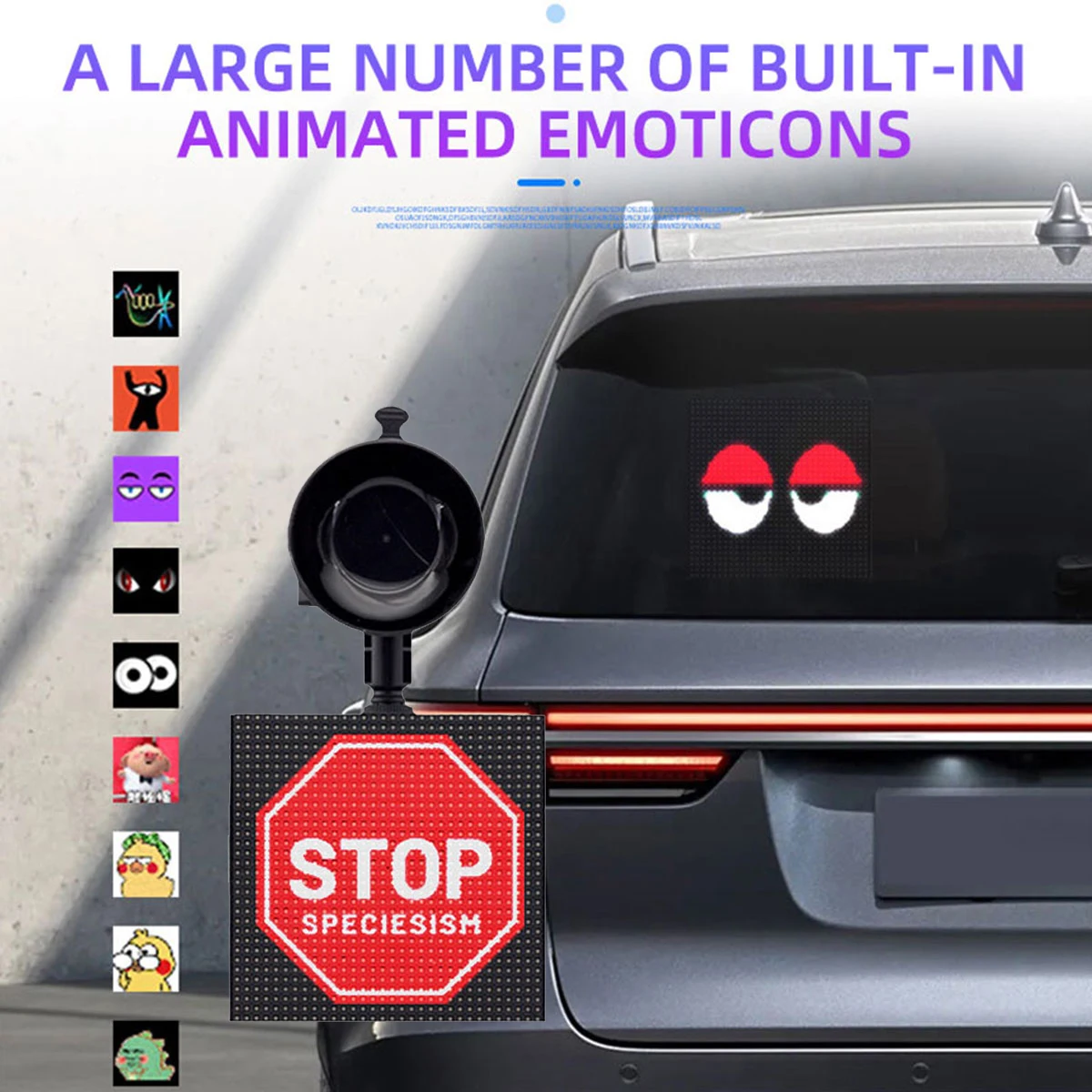 Car-Smart-LED-Display-Rear-Windshield-Interactive-Screen-DIY-Pattern ...