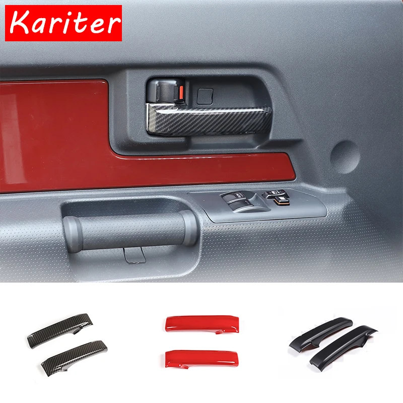For-Toyota-FJ-Cruiser-2007-2021-ABS-Carbon-Fiber-Car-Inner-Door-Handle ...