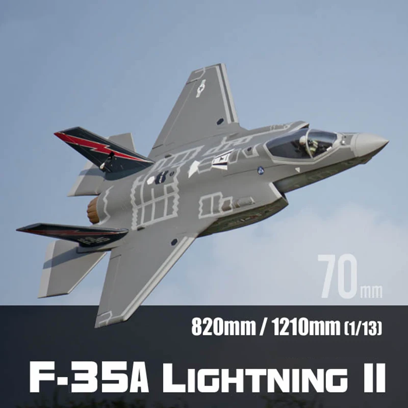 Freewing 70mm Ducted Fan EDF Jet F35A Lightning II RC Airplane Simulation Model Aviation Remote ...