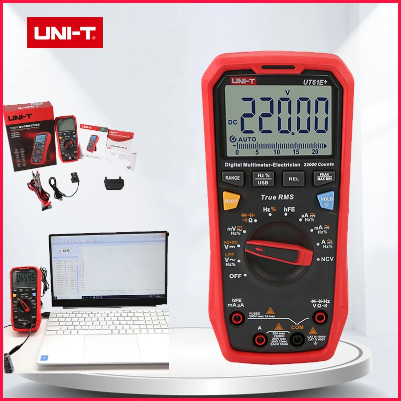 UNI-T-UT61E-Plus-Mult-metro-Digital-Tester-AC-DC-1000V-Amper-metro-Volt ...
