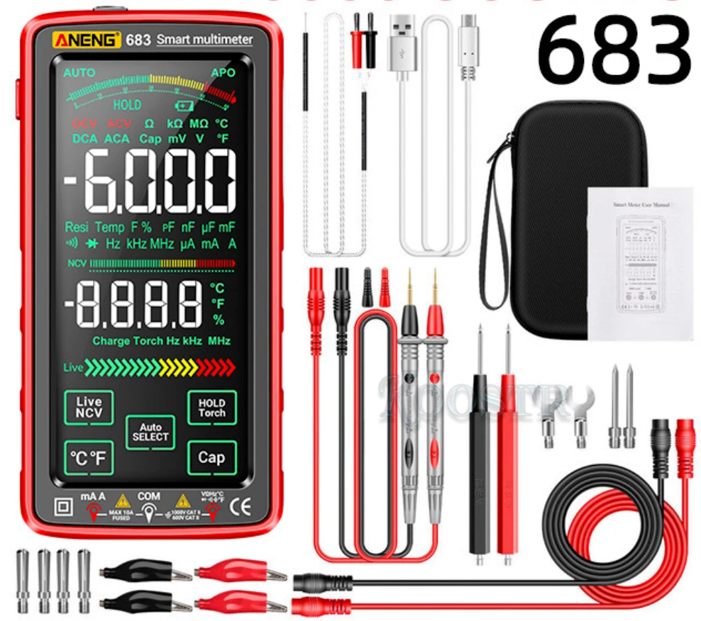 ANENG-683-Smart-Digital-Multimeter-Touch-Screen-6000-Counts-AC-DC ...