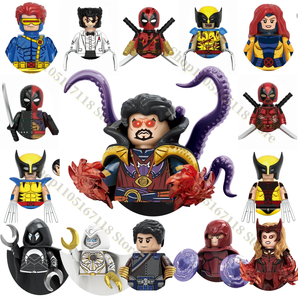 Marvel Building blocks Moonlight Knight Doctor Strange Wolverine ...