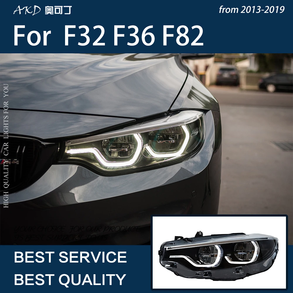 Car Lights for F32 F36 F82 4 Series 2013-2019 LED Auto Headlight ...