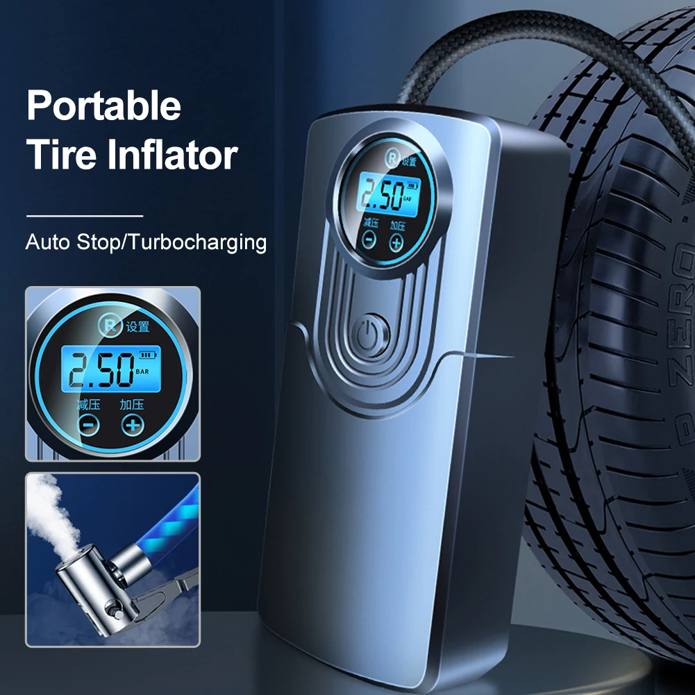 Inflator-port-til-sem-fio-USB-recarreg-vel-compressor-de-ar-port-til ...