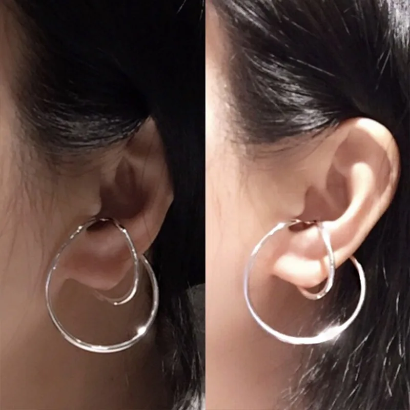 Europe and North Europe Simple Mobius with Women's Ear Clips Can Wear ...