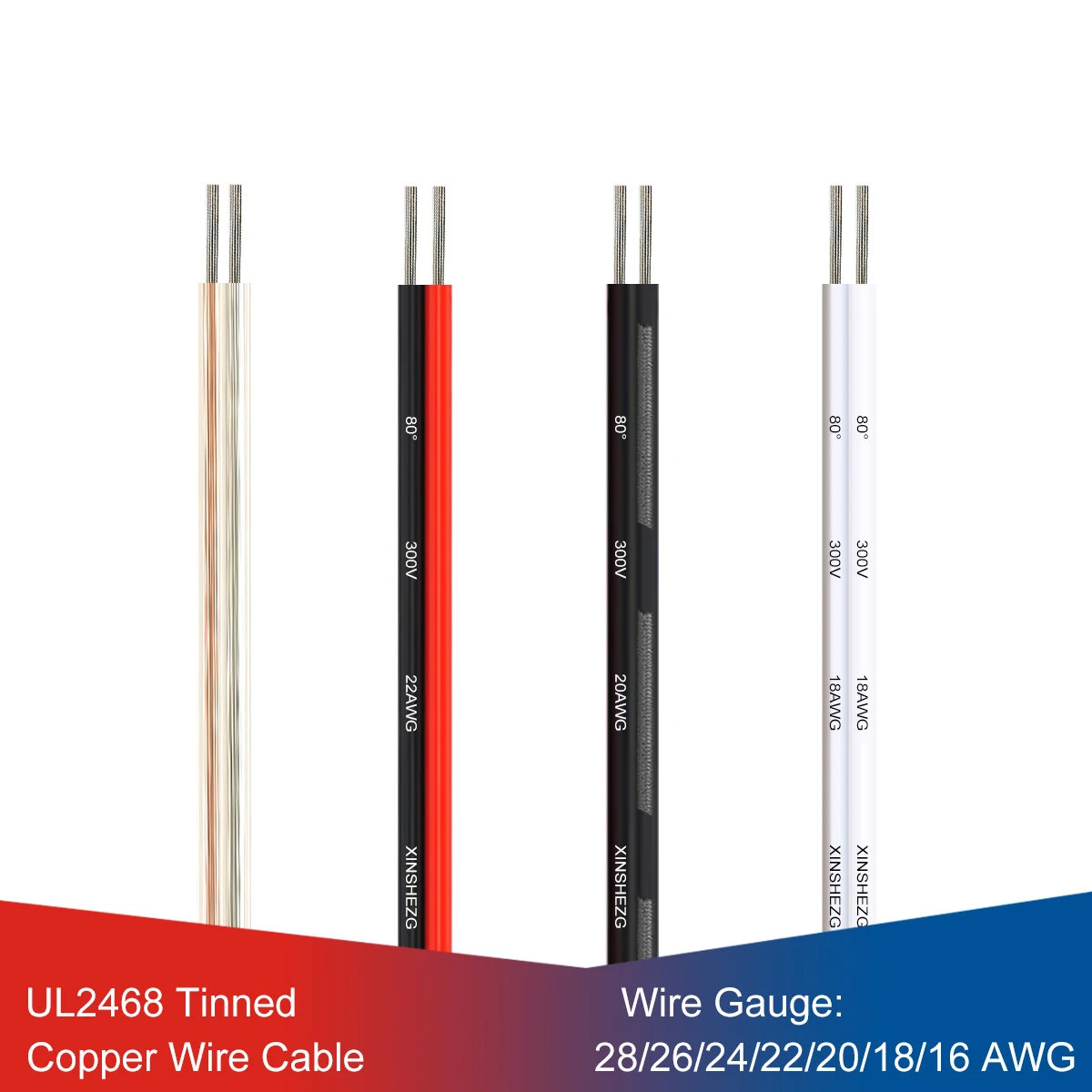 Electrical Wire Cable 18 20 22 24 26 28 AWG 2 Pin Core 5m 10m 20m Led ...