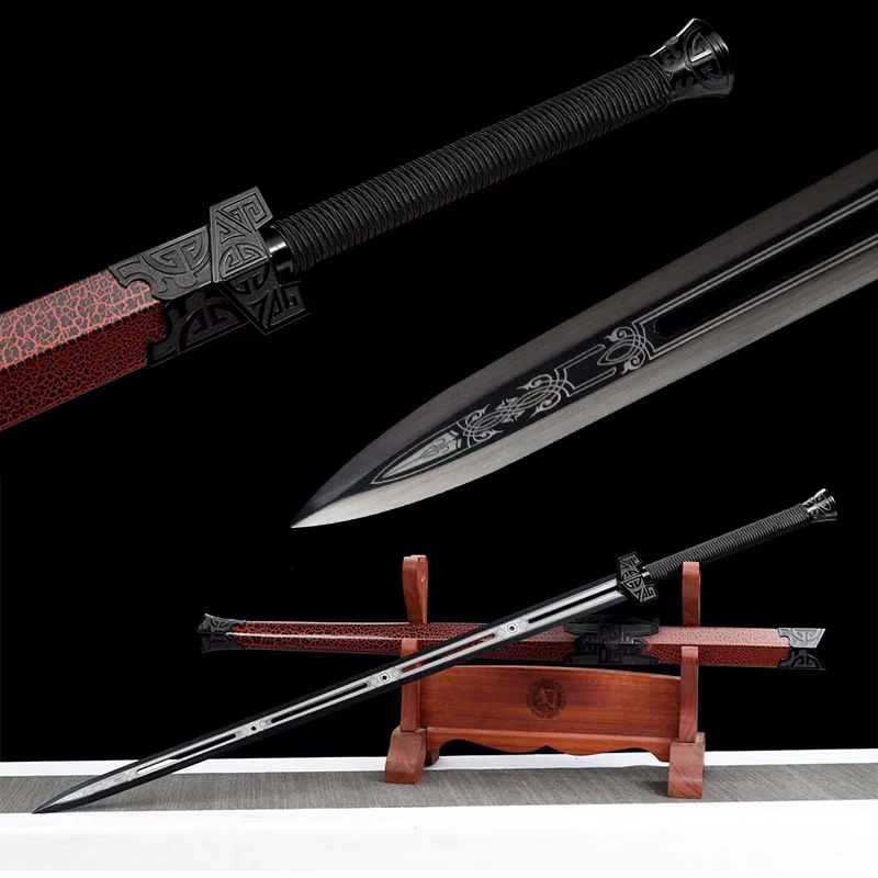 Chinese Sword Chi Xiao Jian Real Steel Blade Follow Out Engraving Razor ...