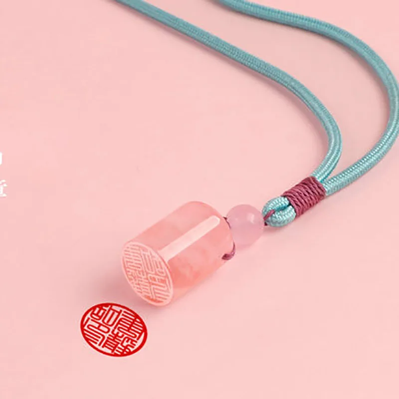 Personalized Chinese Name Stamp Stone Seals, Beautiful Pink Mini ...