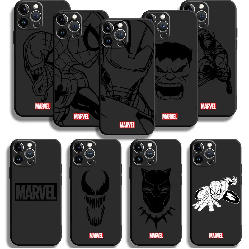 Marvel-Iron-Man-SpiderMan-Venom-Deadpool-Shell-For-iPhone-15-11-Case ...